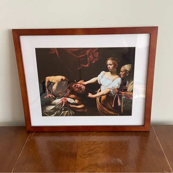 Art | Caravaggio Judith Slaying Holofernes Framed Print 15x12 ...